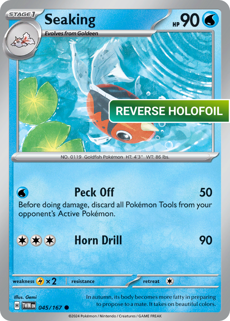 Seaking (Twilight Masquerade) #45 [English/Reverse Holofoil] | Pokémon TCG Singles & Green Gate ...