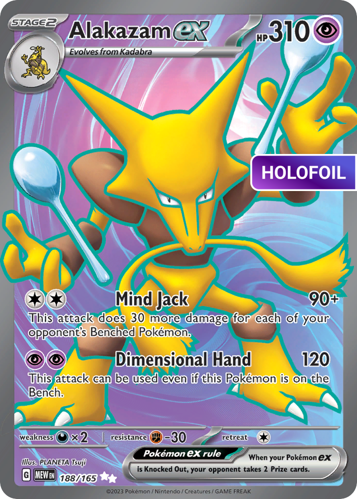 Alakazam ex (151) #188 [English/Holofoil] | Pokémon TCG Singles & Green ...