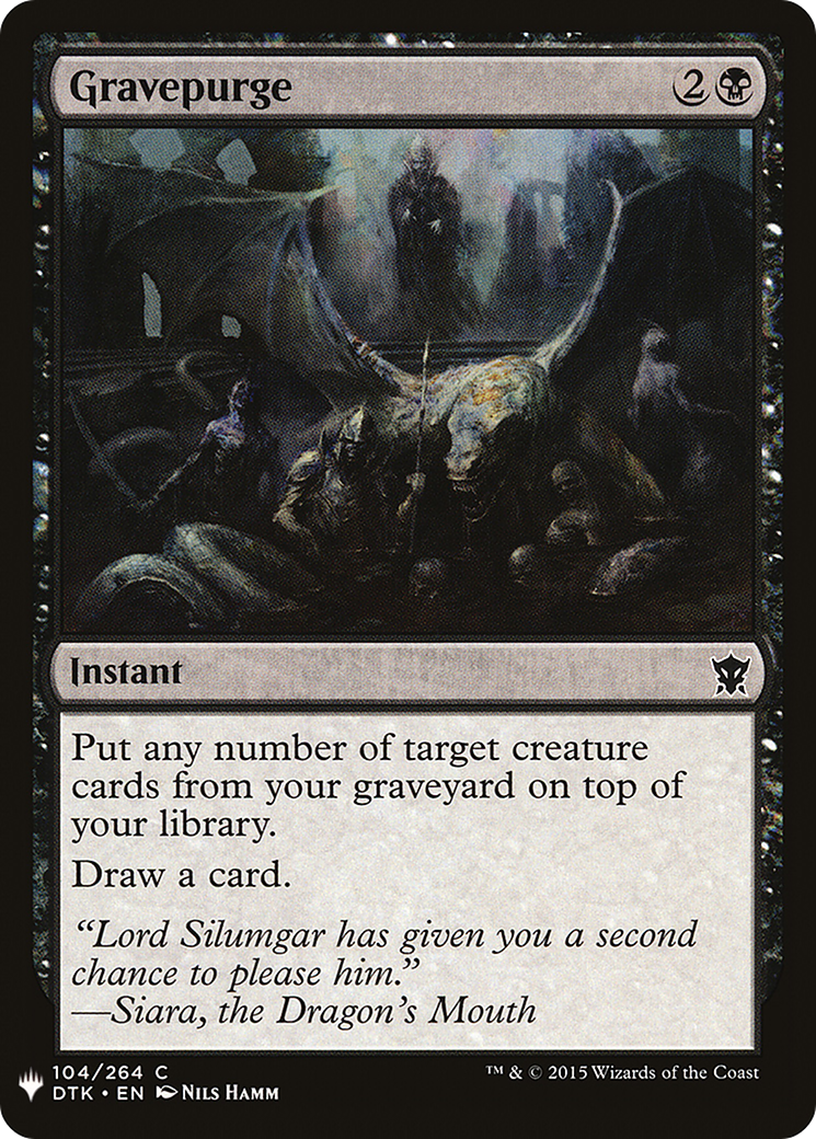 Gravepurge (The List) #DTK-104 [English/Nonfoil] | Magic: The Gathering ...