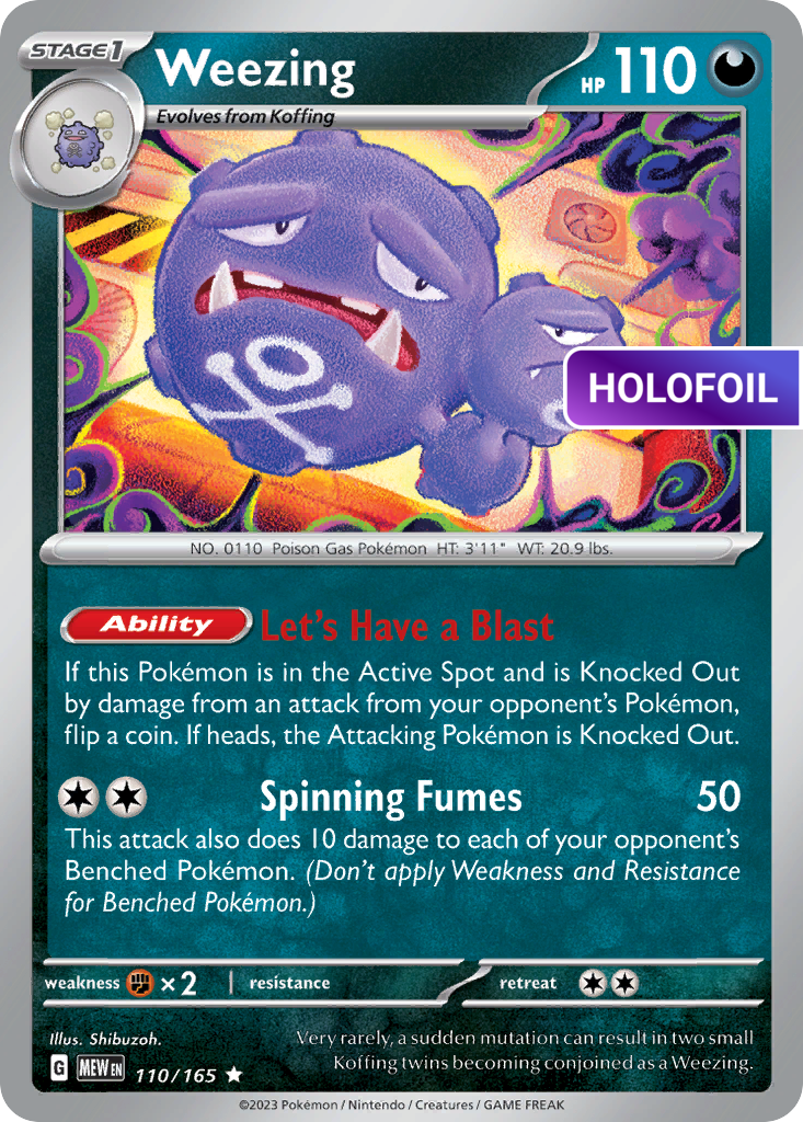 Weezing (151) #110 [English/Holofoil] | Pokémon TCG Singles & Green ...
