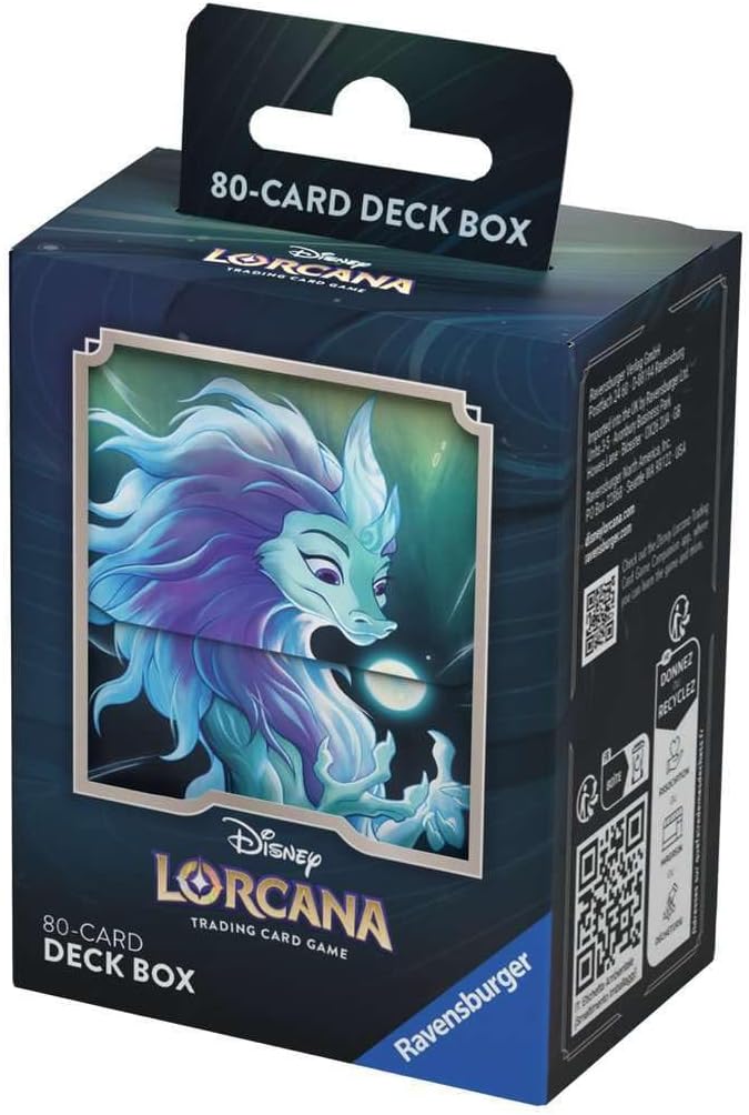 Lorcana TCG Deck Box: Sisu – Divine Water Dragon (80 Cards) & Green ...