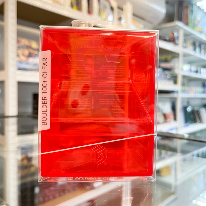 Ultimate Guard Boulder 100+ Standard Clear Ruby Deck Case & Green Gate Hobbies