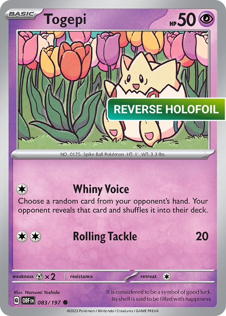 Togepi (Obsidian Flames) #83 [English/Reverse Holofoil] | Pokémon TCG ...