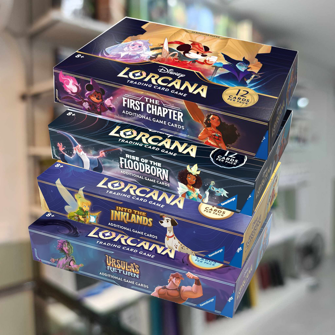 Lorcana Sets 1-4 Bundle of Booster Boxes & Green Gate Hobbies